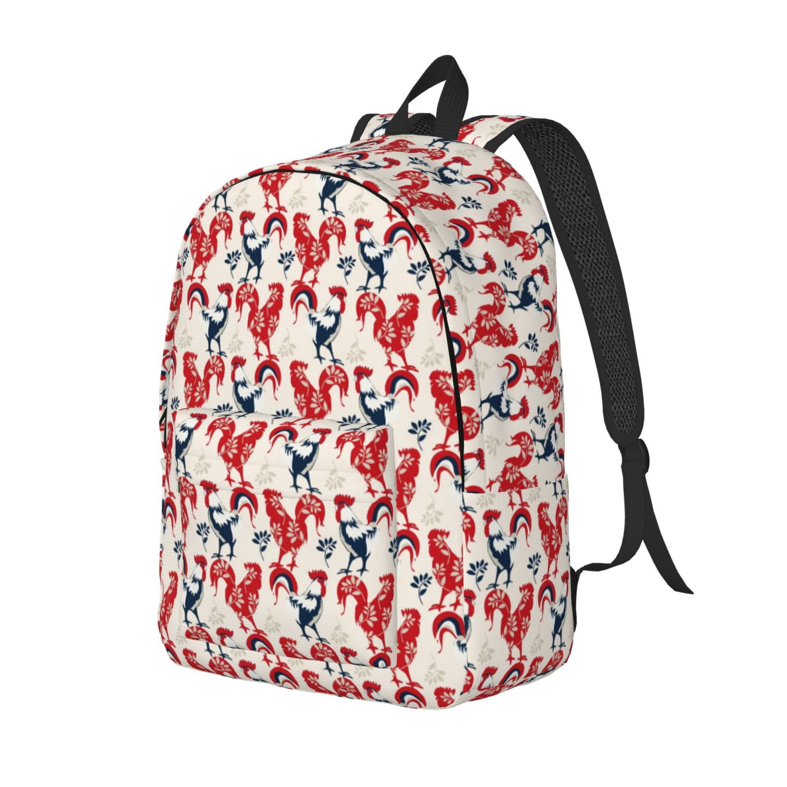 Yiaed Roosters Print Print Laptop Backpack Travel Canvas Backpack ...