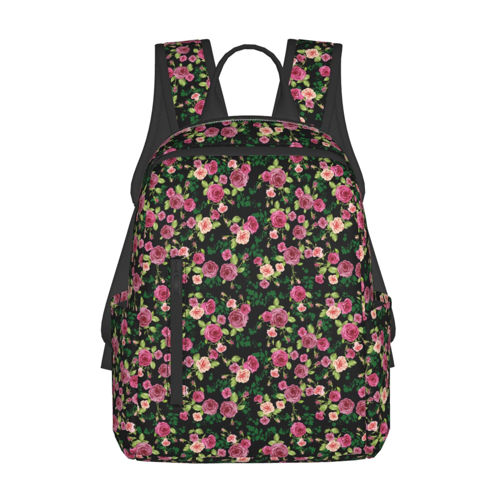 Yiaed Rose Flowers Print Lightweight Backpack Travel Backpacks Hiking ...