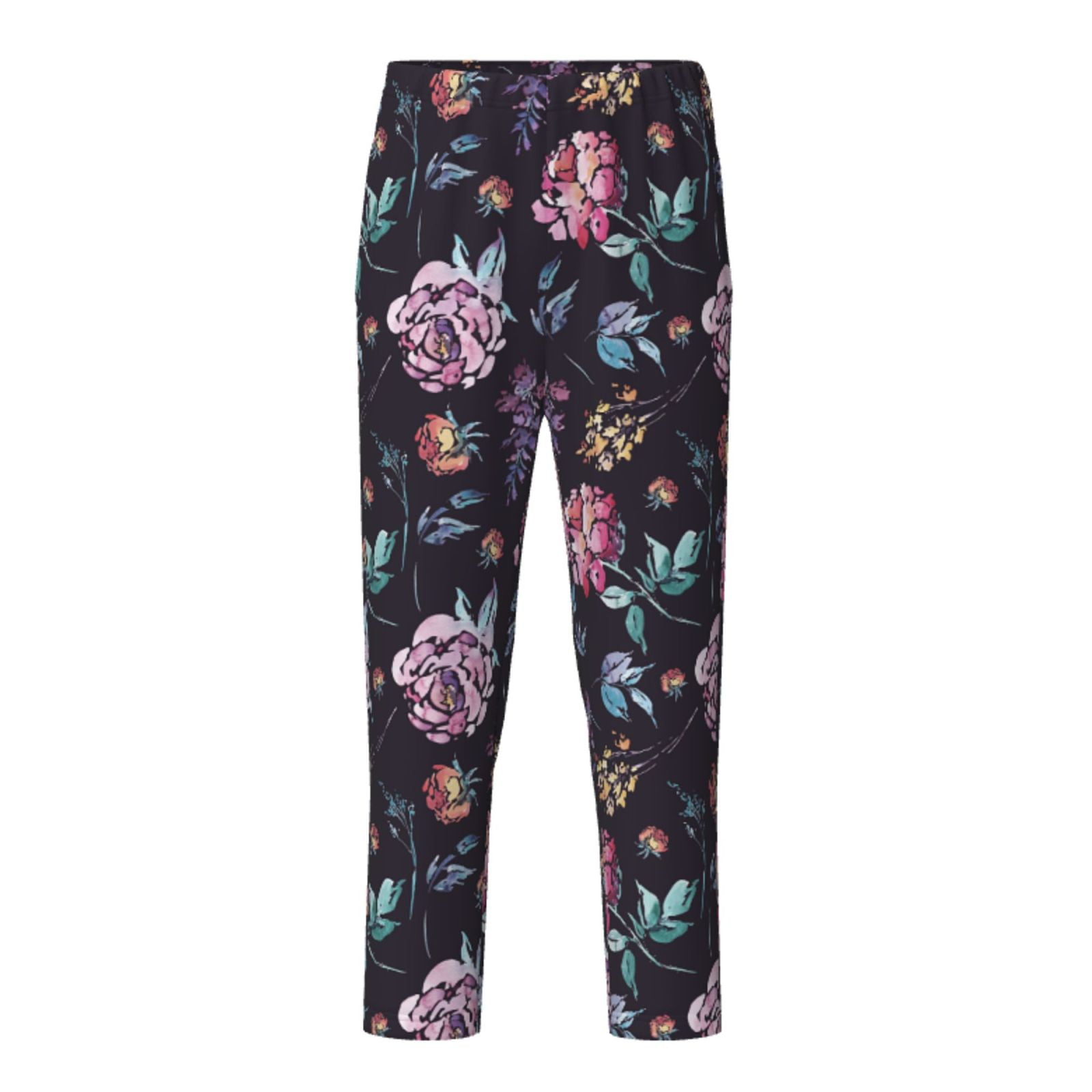 Yiaed Roses Flowers Print Teenagers' Lounge Pants, Loose PJ Bottoms ...