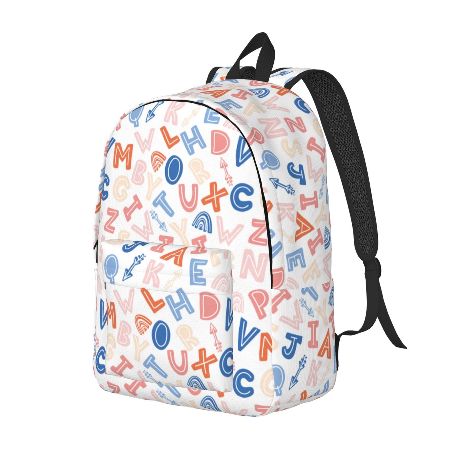 Yiaed Scandinavian Alphabet Print Print Laptop Backpack Travel Canvas ...