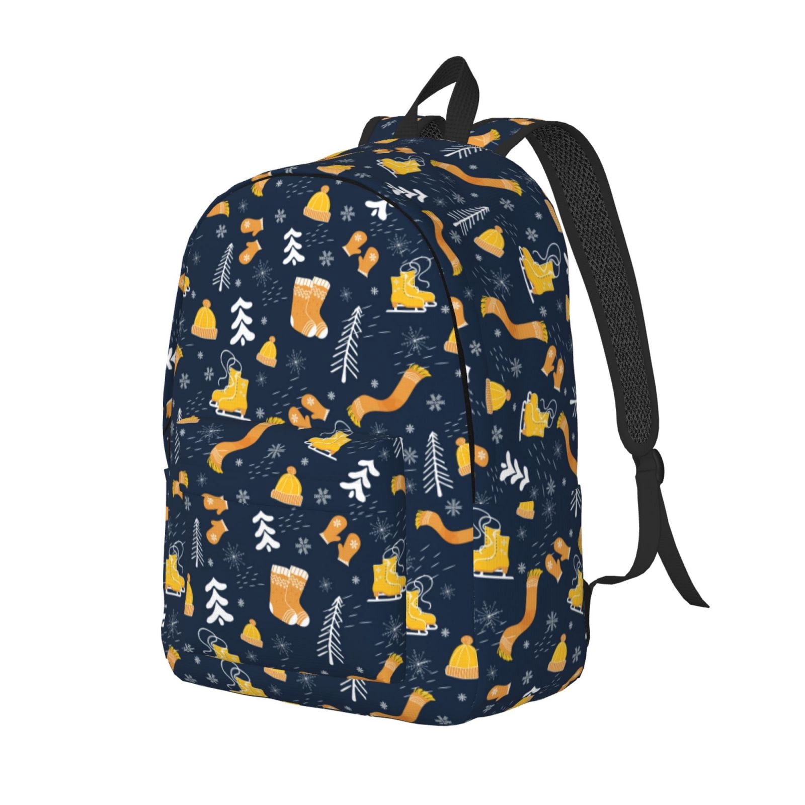 Yiaed Scarf Ski Shoes sock Print Laptop Backpack Travel Canvas Backpack ...