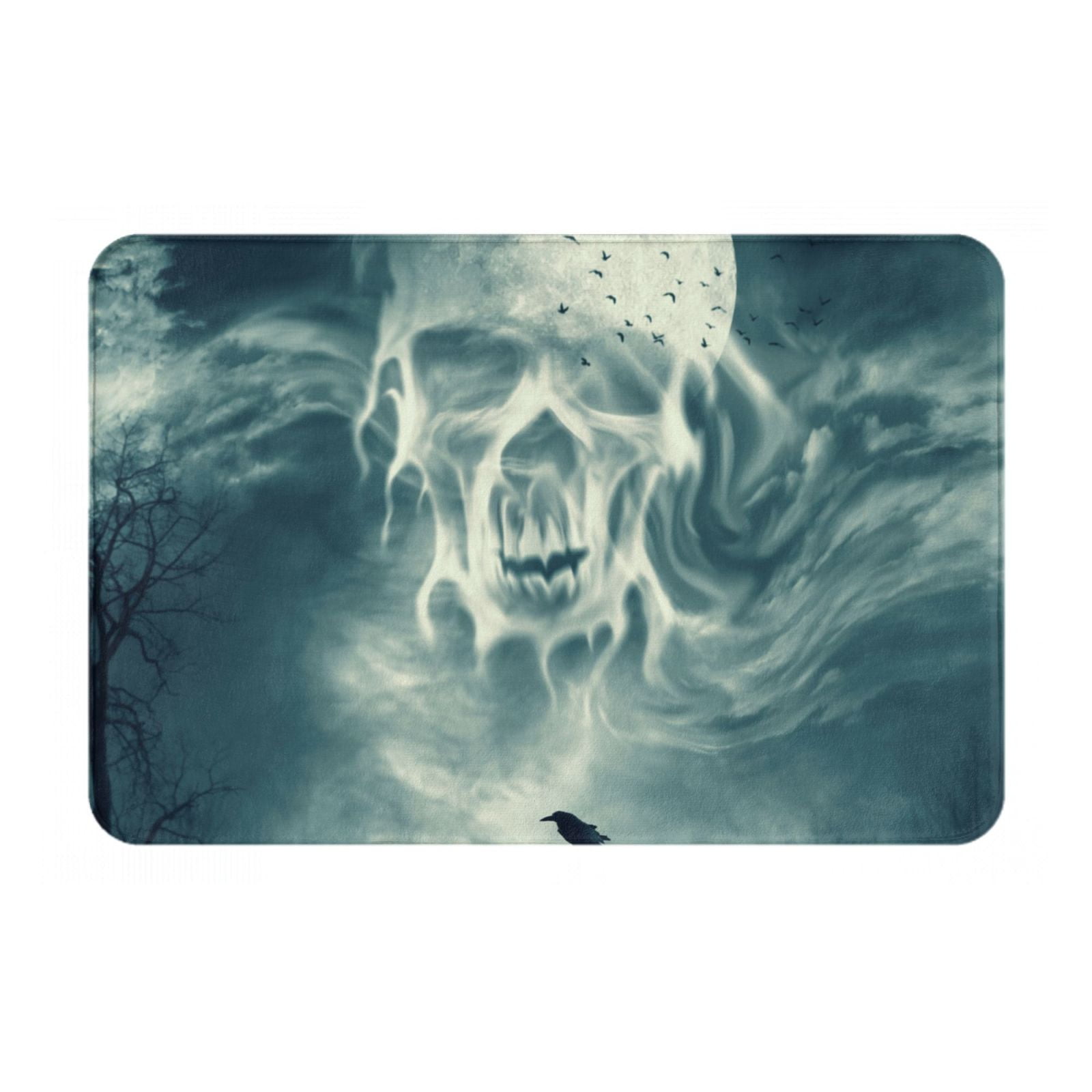 Yiaed Scary Moon And Clouds Print Flannel Doormat Mat Outdoor Indoor ...