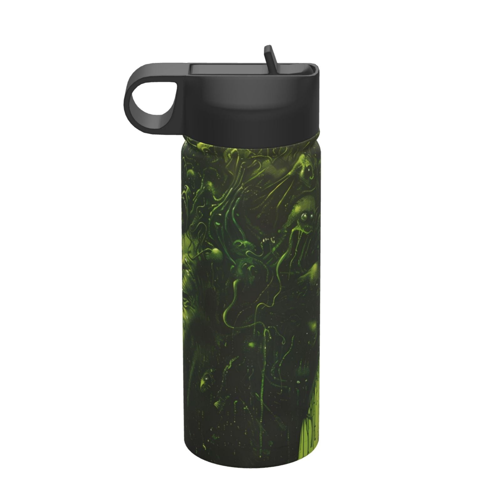 Yiaed Screaming Horror Art Print Water Bottle with Straw Lid, Stainless ...