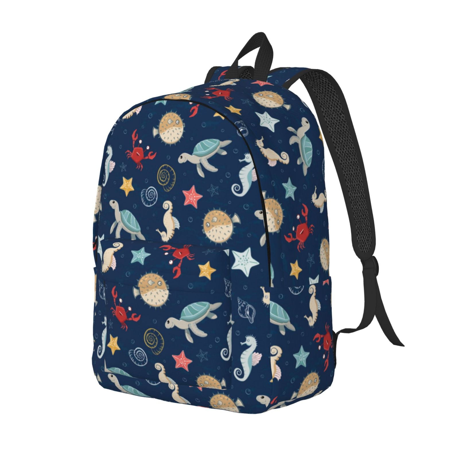 Yiaed Sea Creatures Print Print Laptop Backpack Travel Canvas Backpack ...