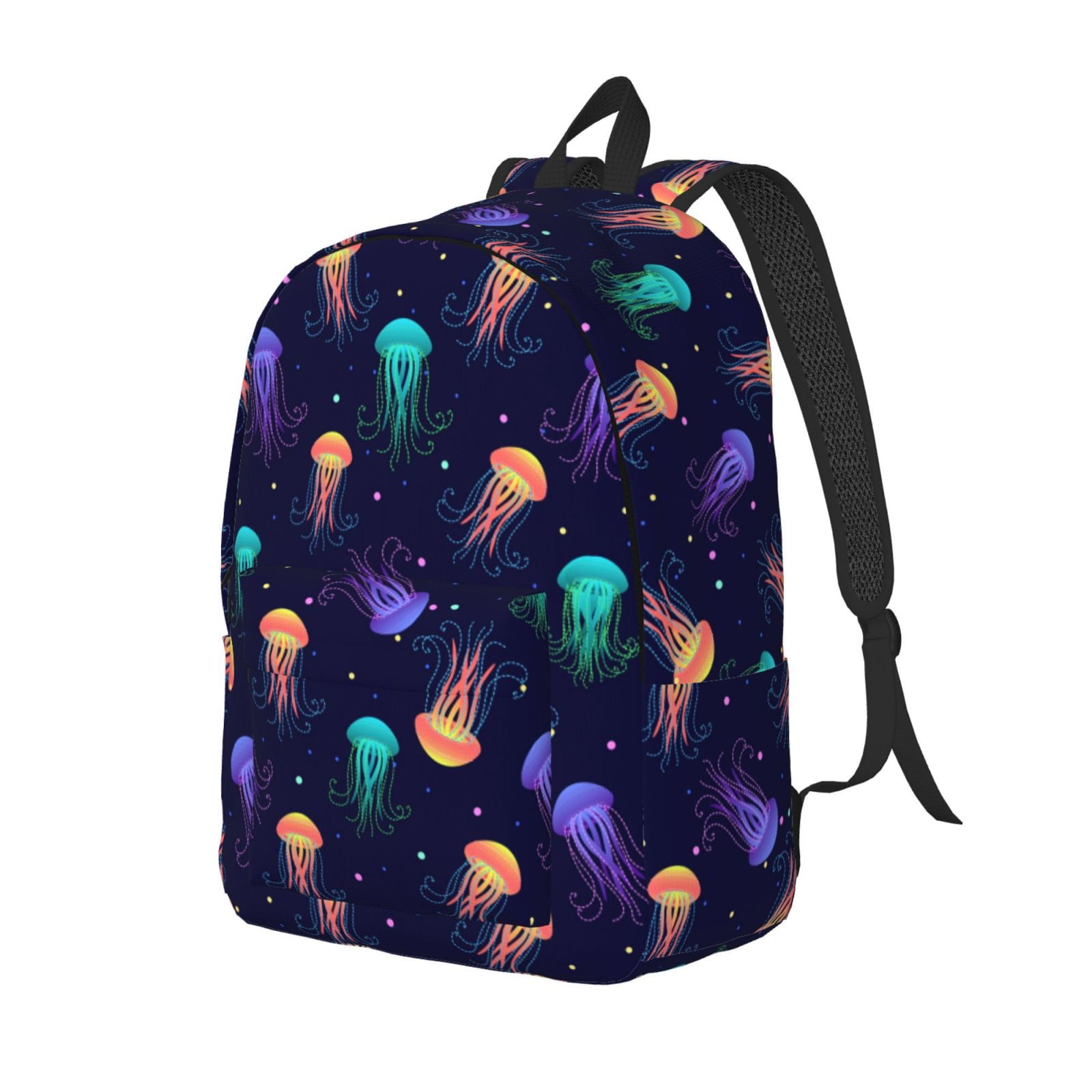 Yiaed Sea Jellyfish Print Print Laptop Backpack Travel Canvas Backpack ...