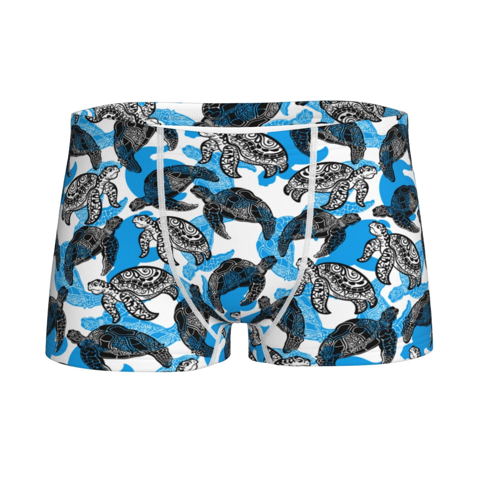 Yiaed Sea Turtle Life Print Boys' Boxer Briefs Cotton Casual Stretch ...