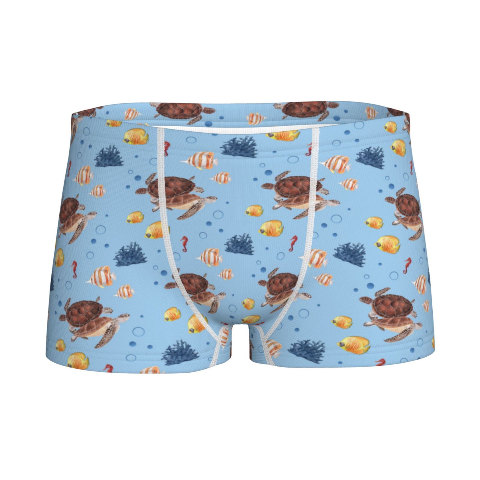 Yiaed Sea Turtle Print Boys' Boxer Briefs Cotton Casual Stretch Comfort ...
