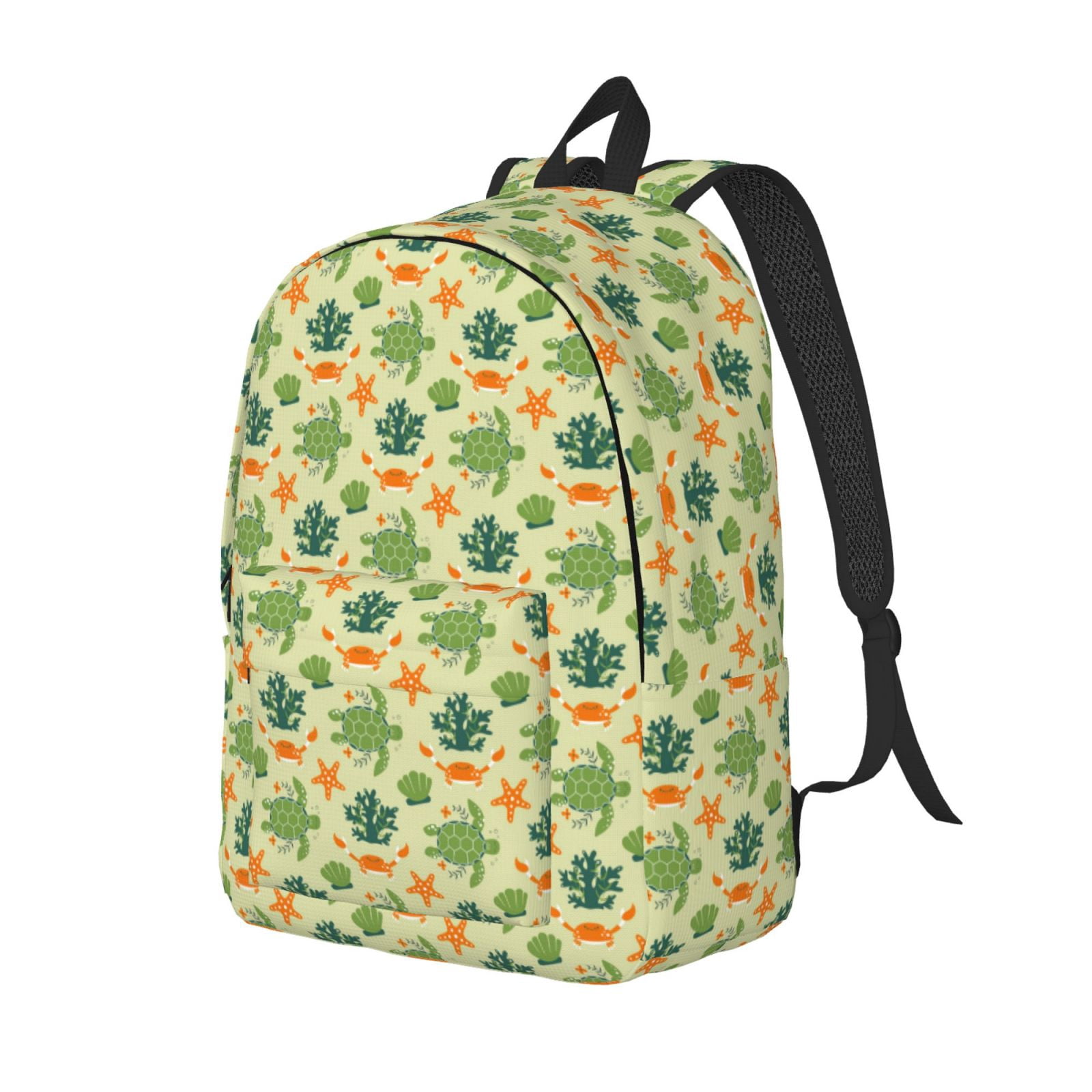 Yiaed Sea Turtle Print Print Laptop Backpack Travel Canvas Backpack ...