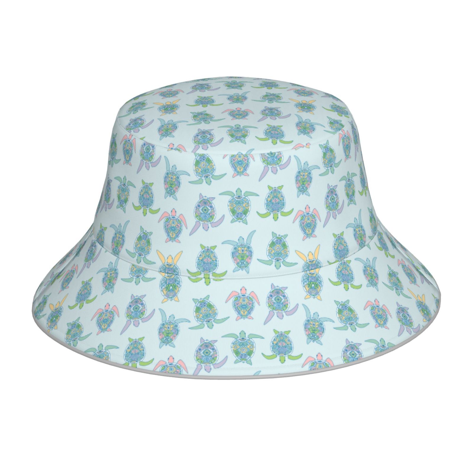 Yiaed Sea Turtle Print Reflective Stripe Bucket Hat Unisex Funny ...
