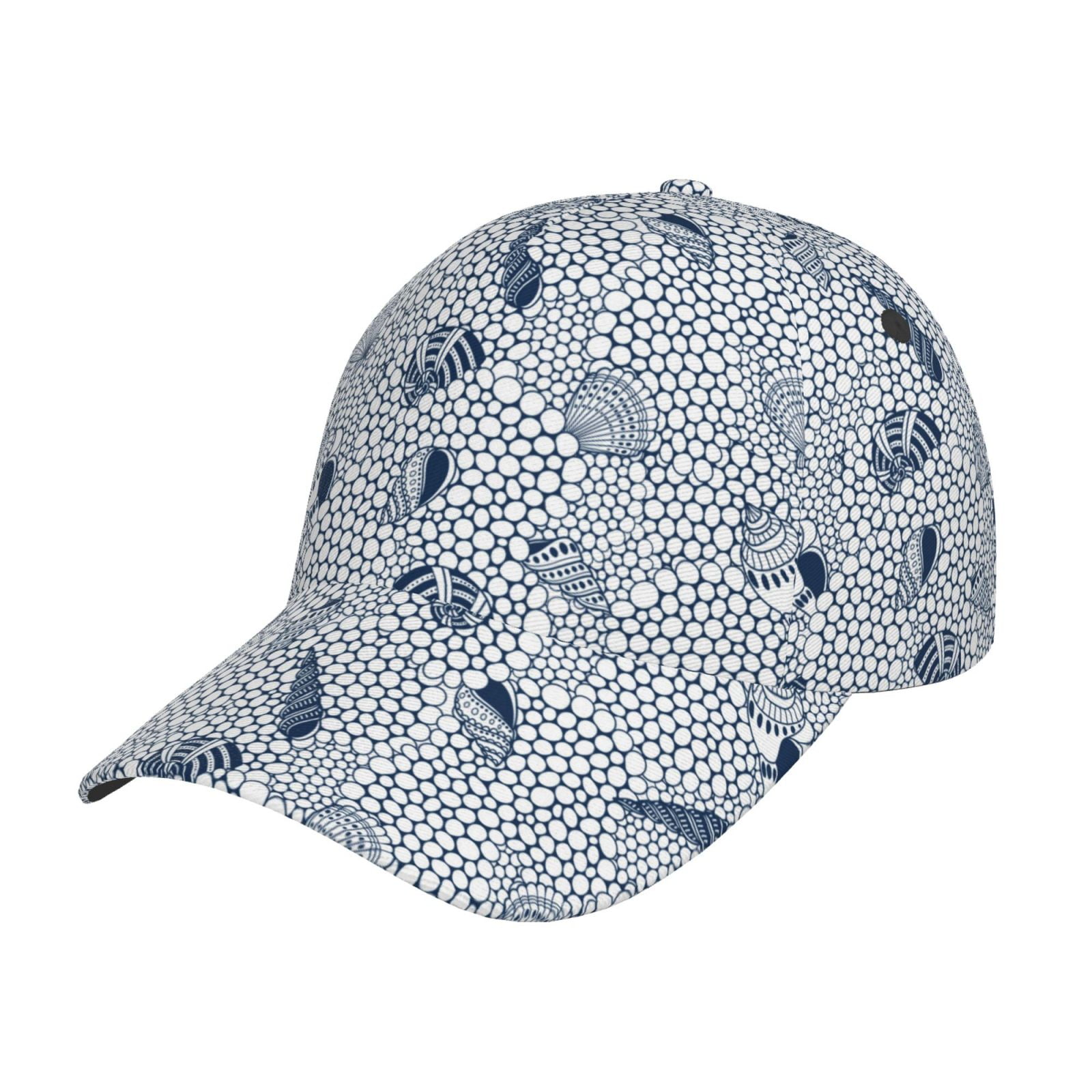 Yiaed Shells And Sand Print Cap Adjustable Size for Running Workouts ...