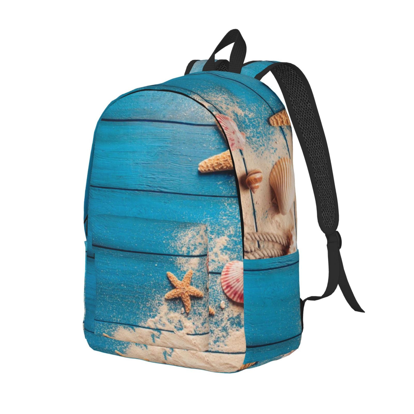 Yiaed Shells and Starfish Print Print Laptop Backpack Travel Canvas ...