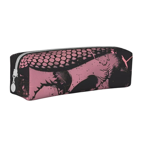 Yiaed Skull and Snake Art Print Leather Pencil Case - Leather Pen ...