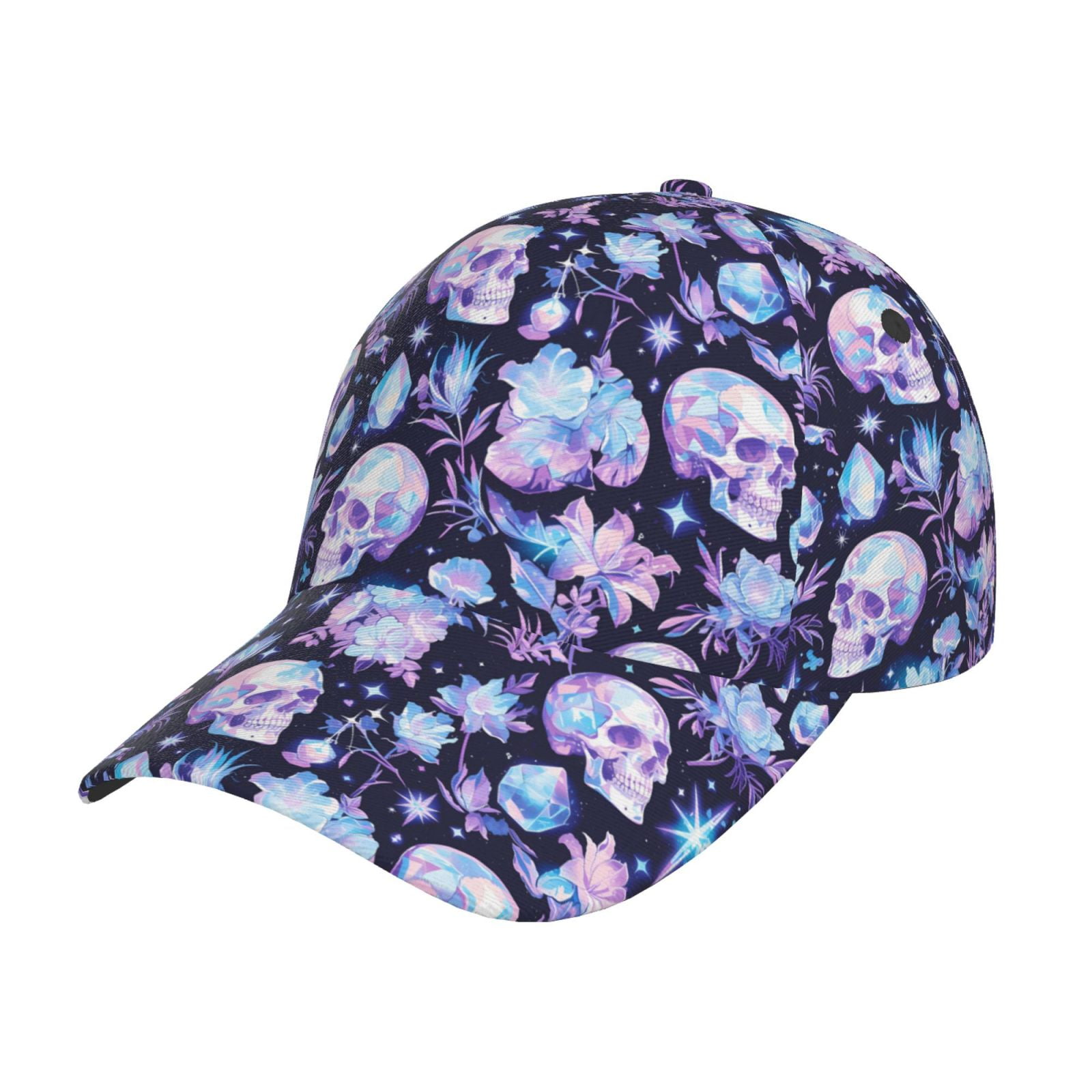 Yiaed Skull crystal flower Print Cap Adjustable Size for Running ...