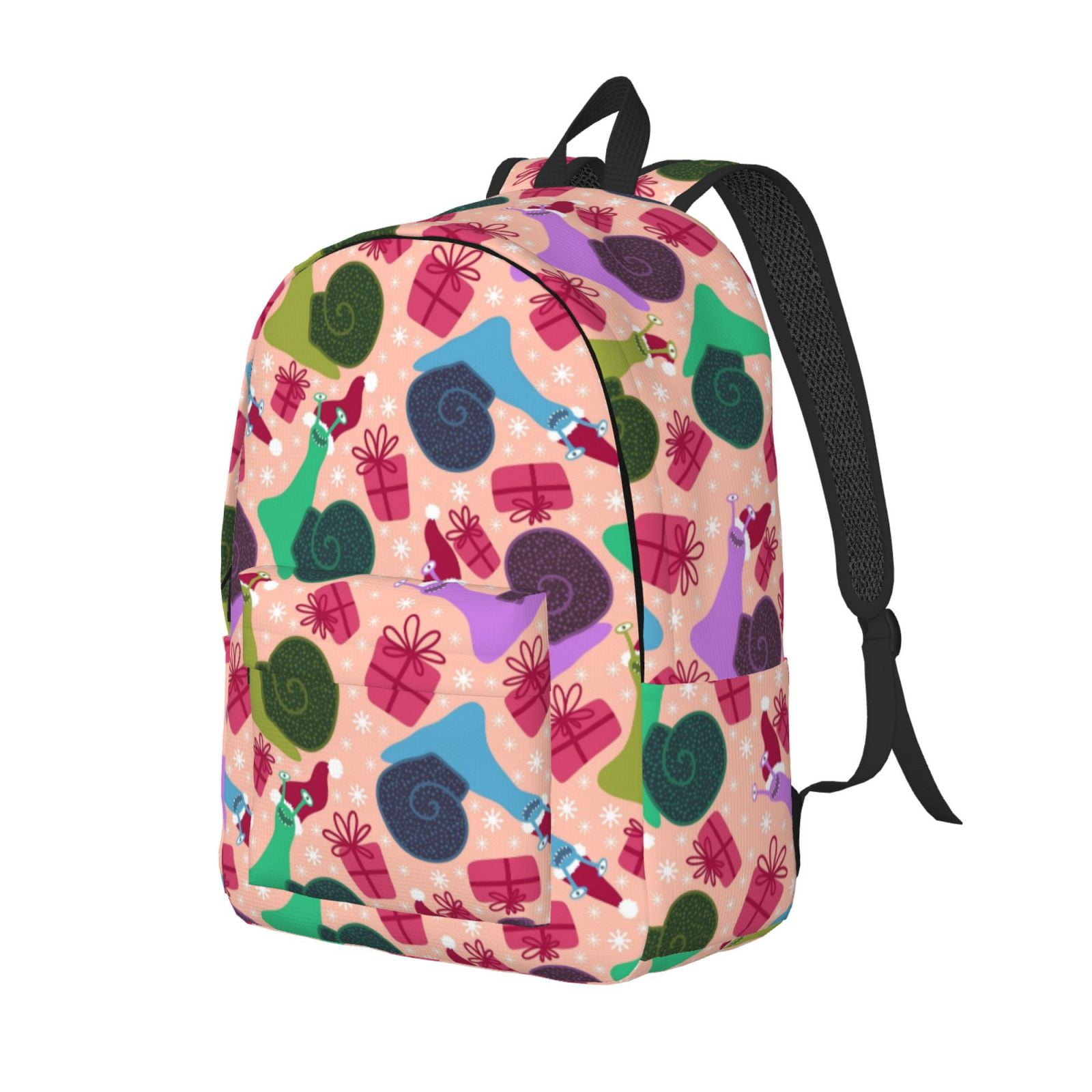 Yiaed Snails Print Print Laptop Backpack Travel Canvas Backpack Vintage ...