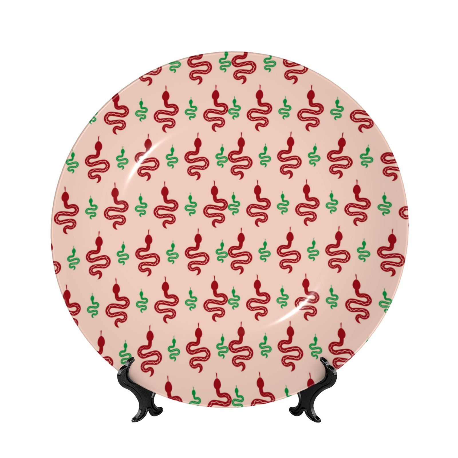 Yiaed Snake Print Bone China Decorative Plate Ceramic Dinner Plates Art ...