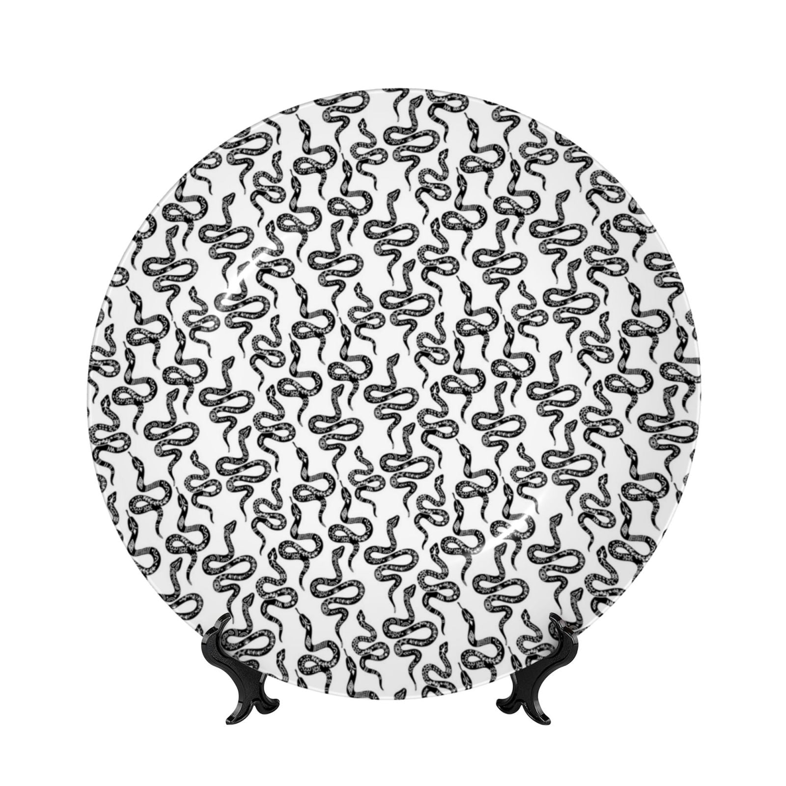 Yiaed Snake Print Bone China Decorative Plate Ceramic Dinner Plates Art ...