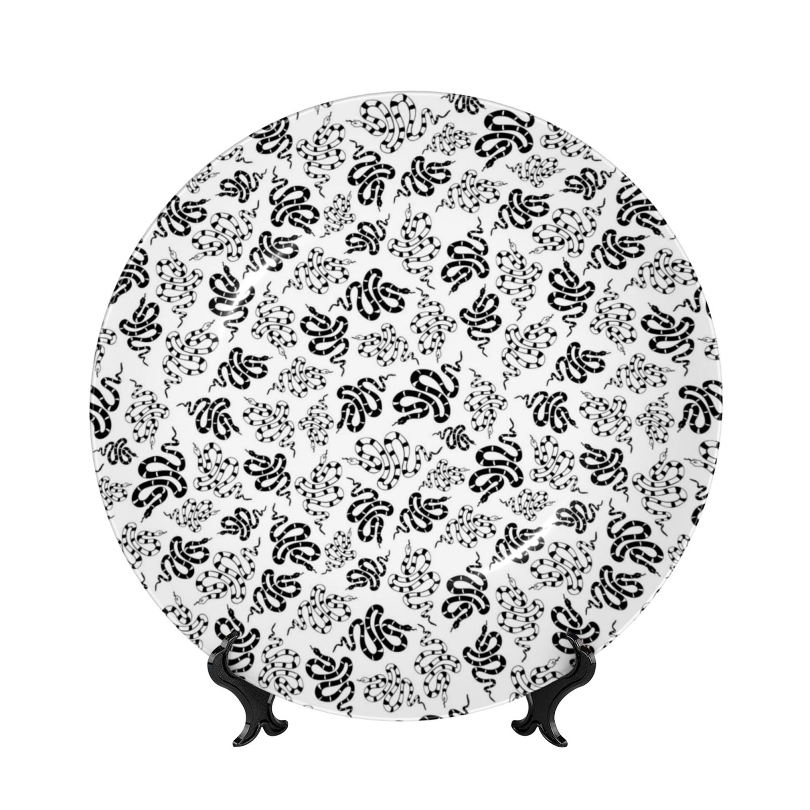 Yiaed Snake Print Bone China Decorative Plate Ceramic Dinner Plates Art ...