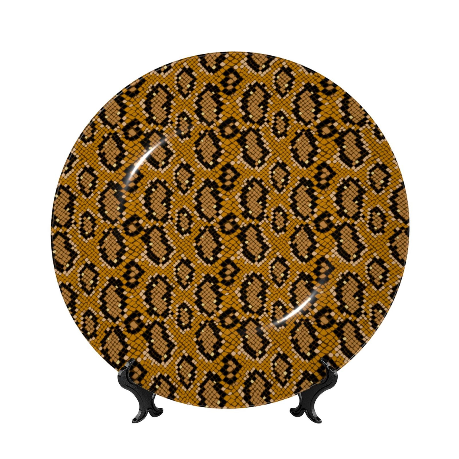 Yiaed Snake Skin Print Bone China Decorative Plate Ceramic Dinner ...