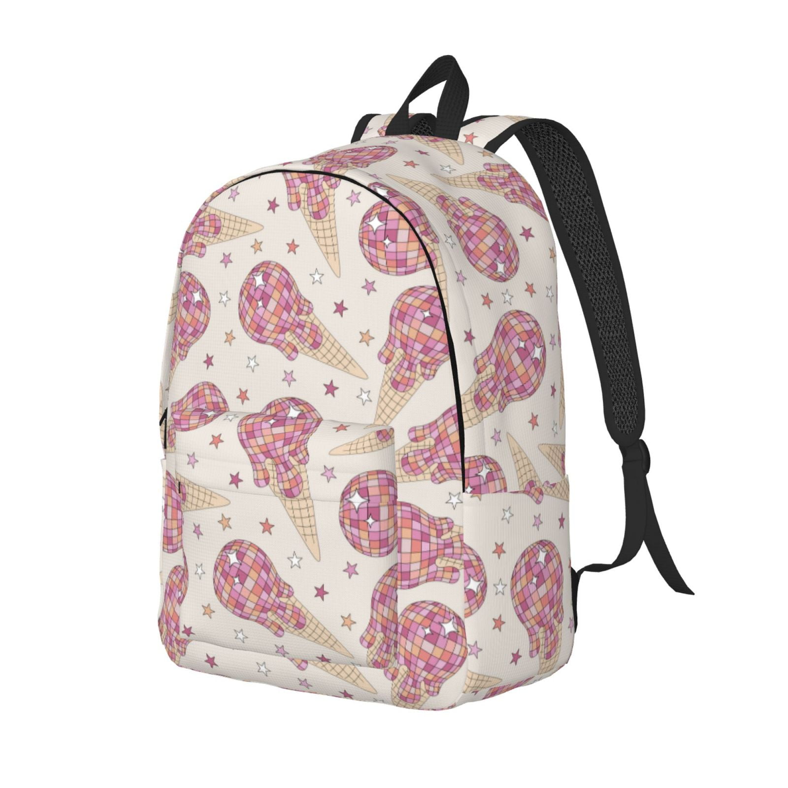 Yiaed Sparkling Ice Cream Print Print Laptop Backpack Travel Canvas ...