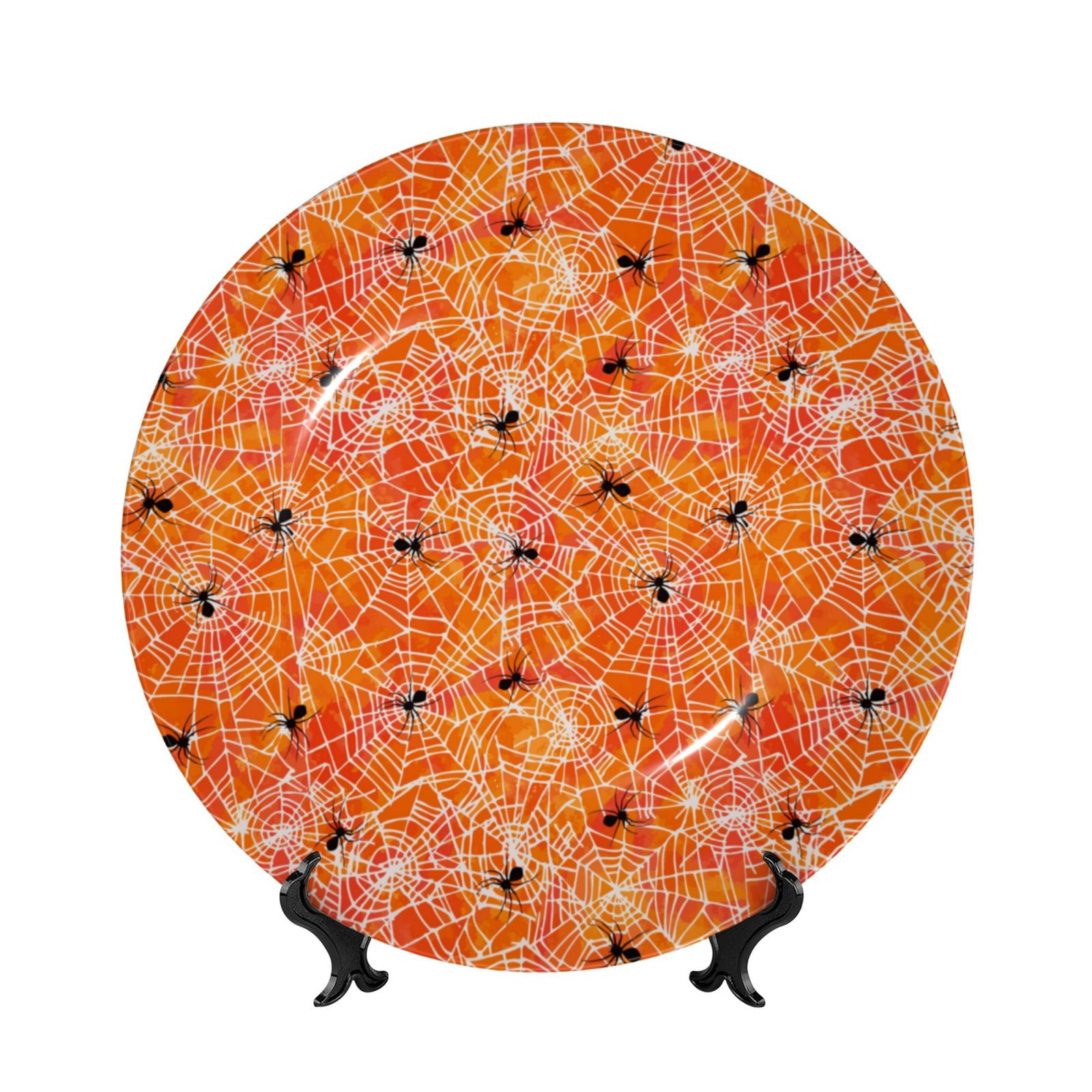 Yiaed Spider Print Bone China Decorative Plate Ceramic Dinner Plates ...