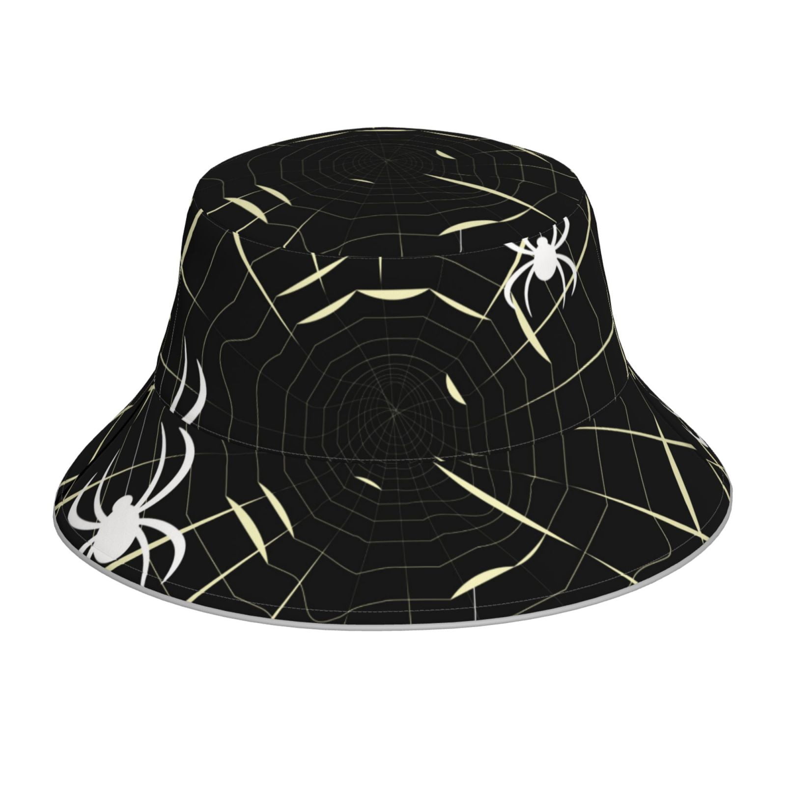 Yiaed Spiders On The Web Print Reflective Stripe Bucket Hat Unisex ...