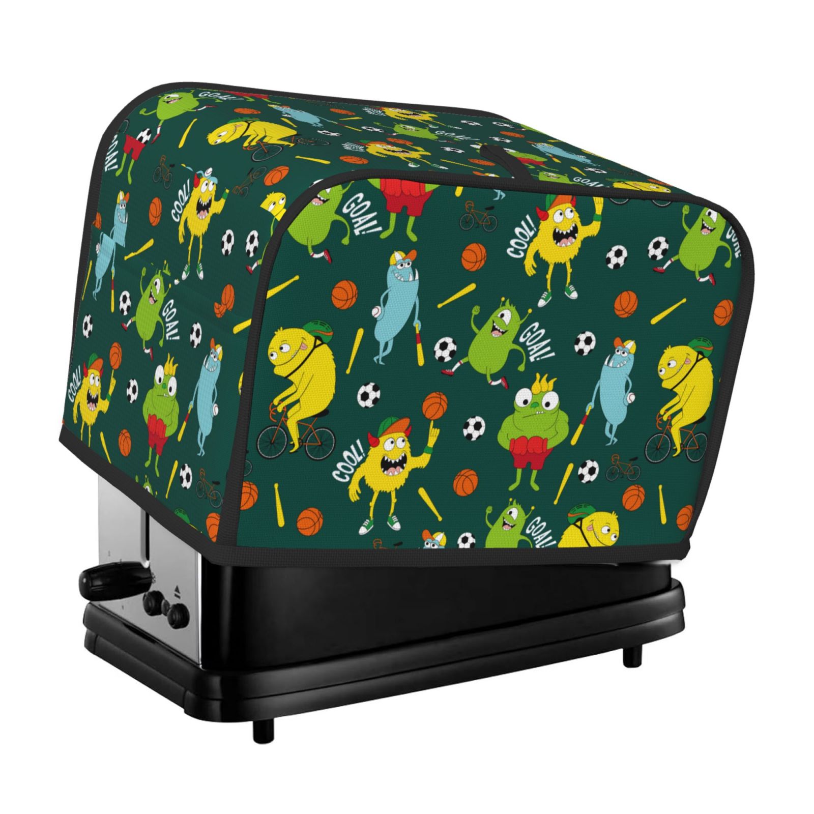 Yiaed Sport Monster Print Two Slice Bread Machine Cover, Universal Size ...