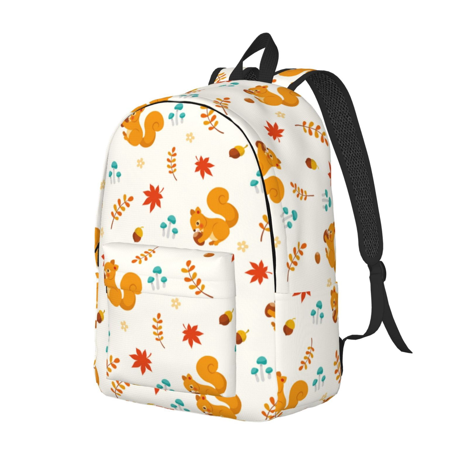 Yiaed Squirrel Maple Leaves And Nuts Print Print Laptop Backpack Travel ...