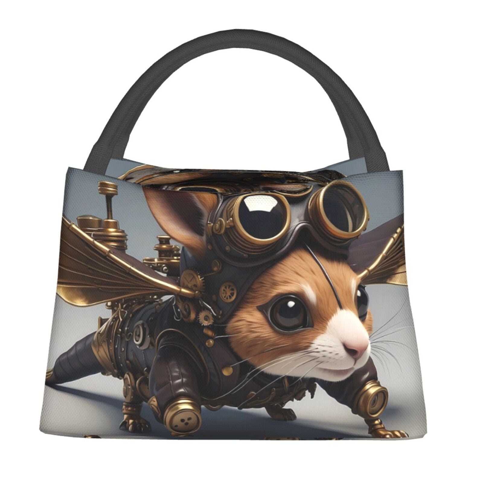 Yiaed Steampunk Squirrel Pilot Print Lunch box lunch bag Portable ...