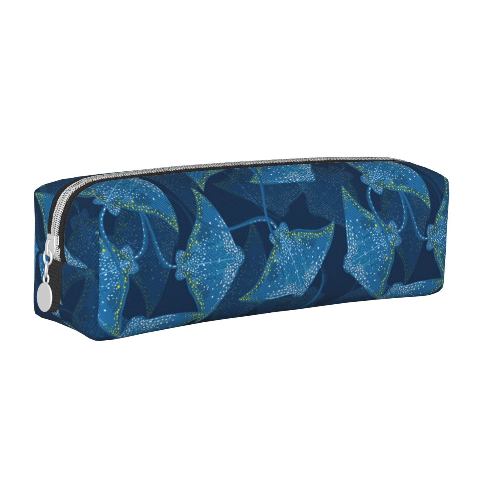 Yiaed Stingray Print Leather Pencil Case - Leather Pen Pencil Holder ...