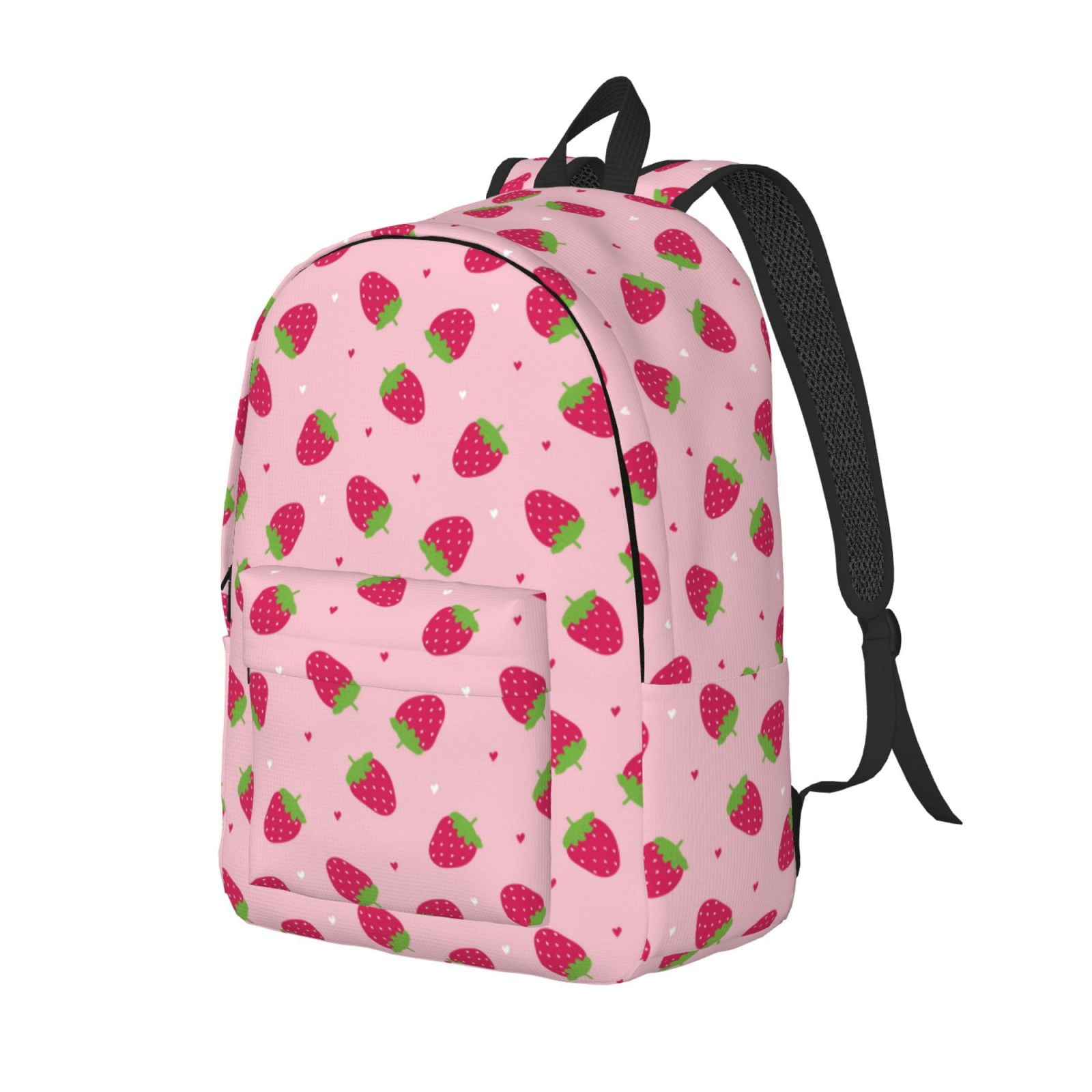 Yiaed Strawberries Print Print Laptop Backpack Travel Canvas Backpack ...