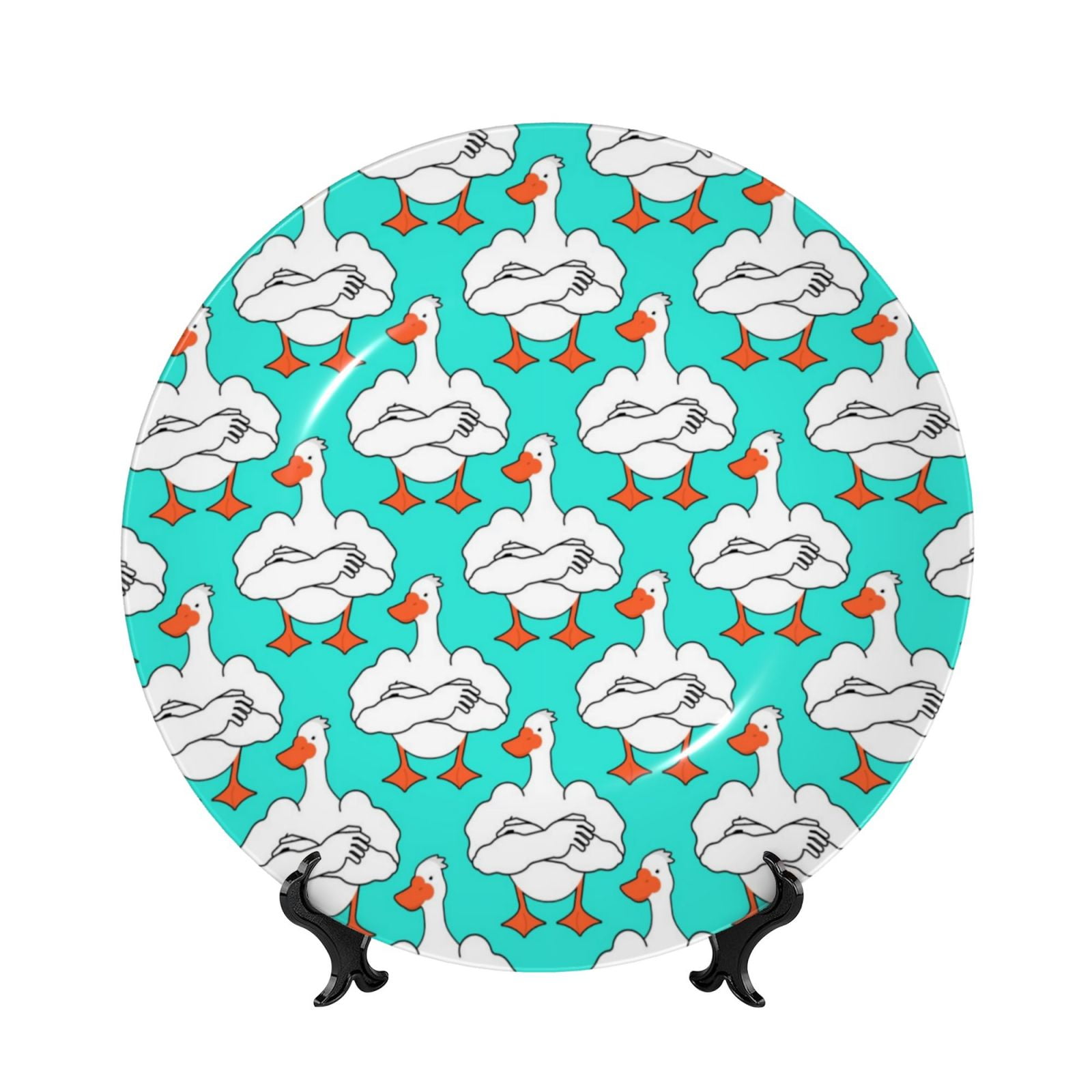 Yiaed Strong Goose Print Bone China Decorative Plate Ceramic Dinner ...