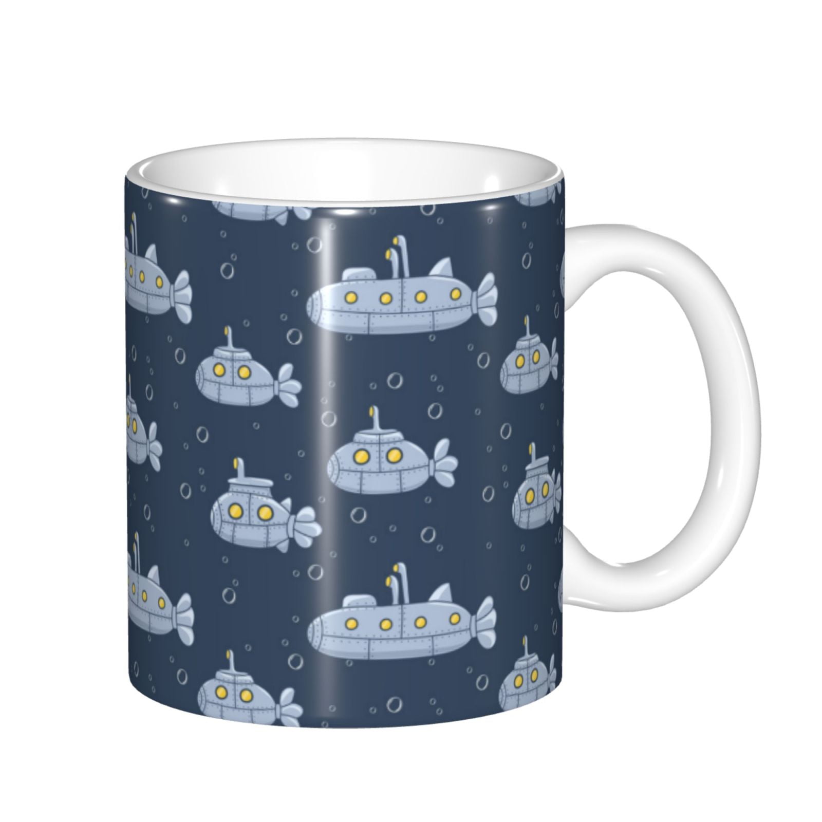 Yiaed Submarine With Periscope Print Ceramics Coffee,Large Handle ...