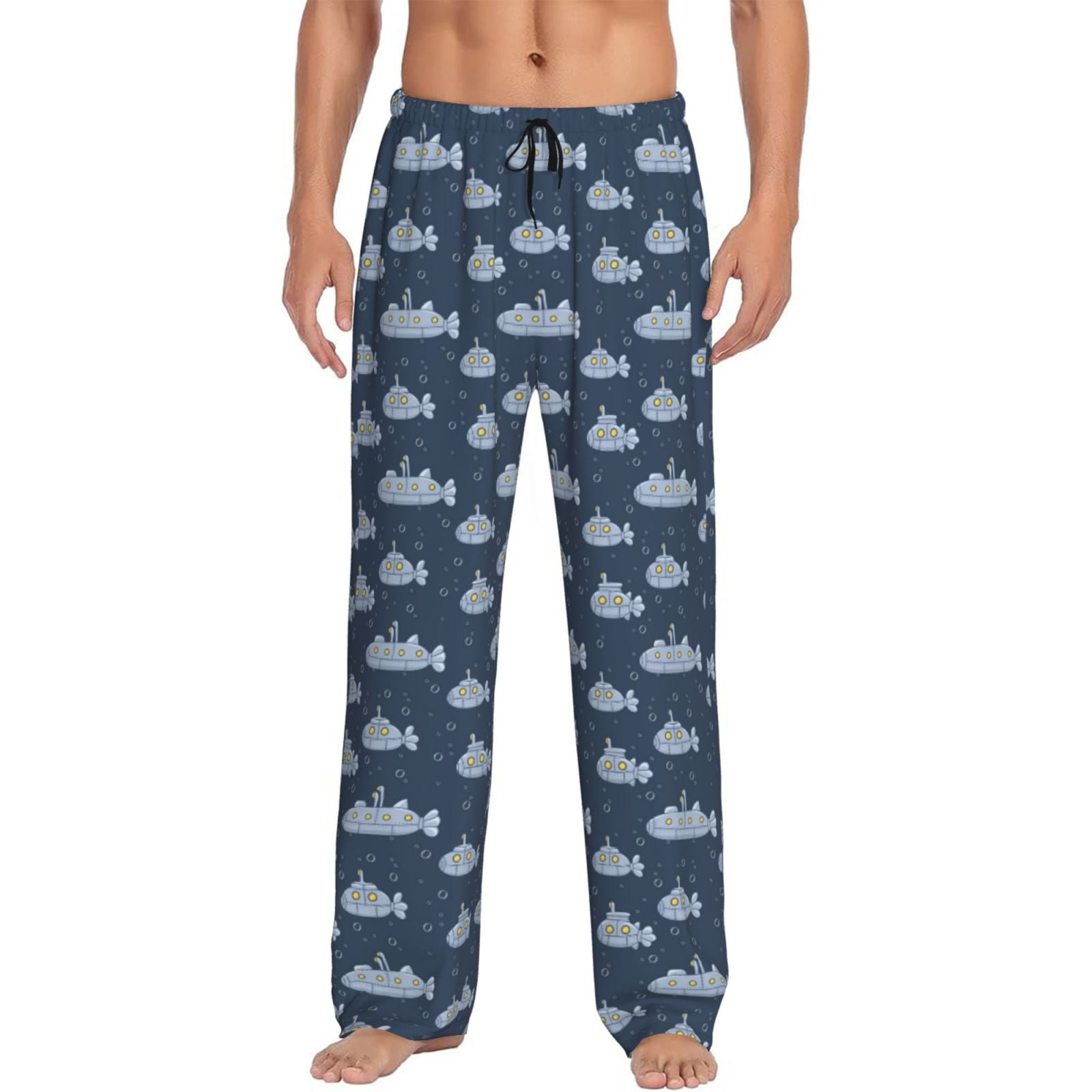 Yiaed Submarine With Periscope Print Men's Lounge Pants, Loose PJ ...