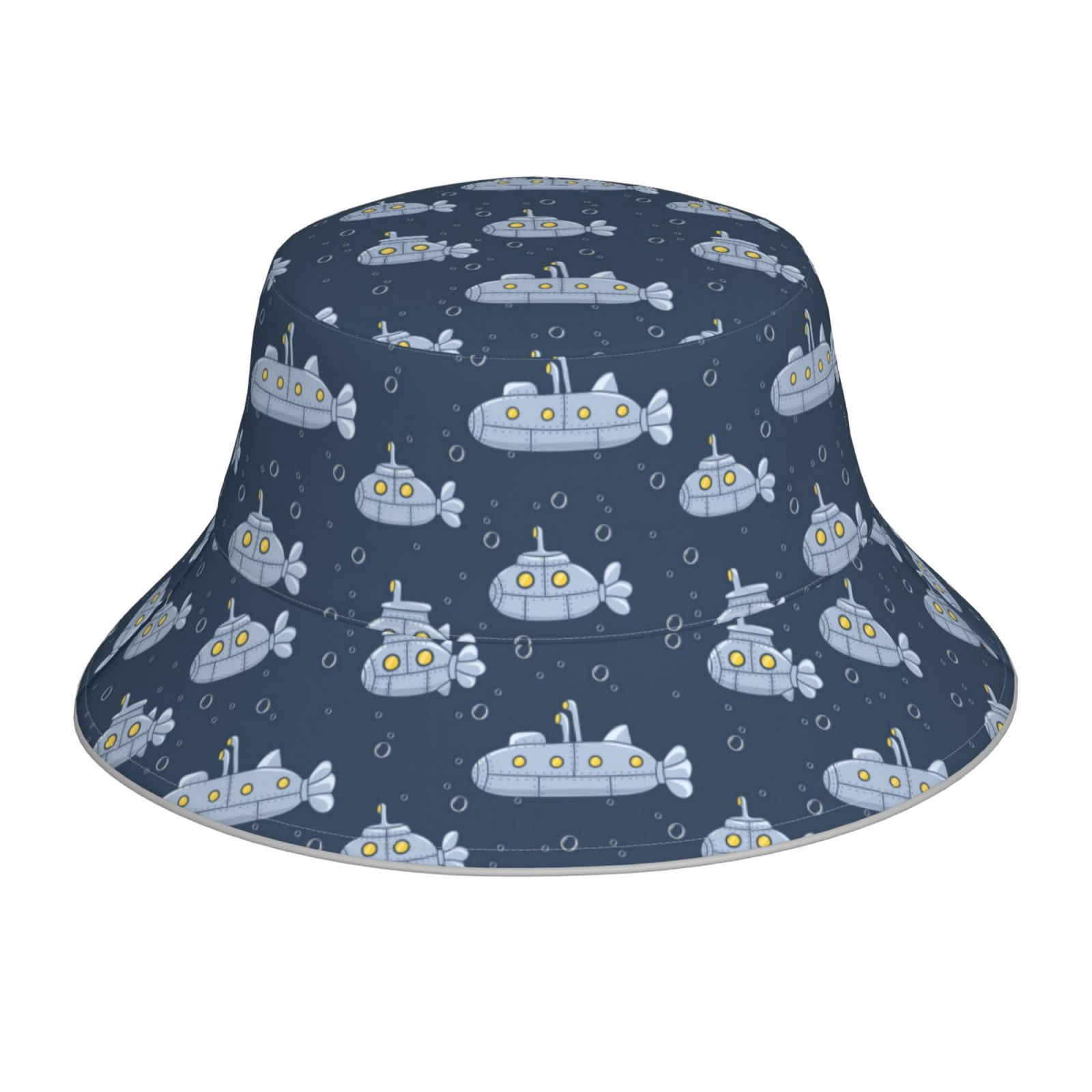 Yiaed Submarine With Periscope Print Reflective Stripe Bucket Hat ...
