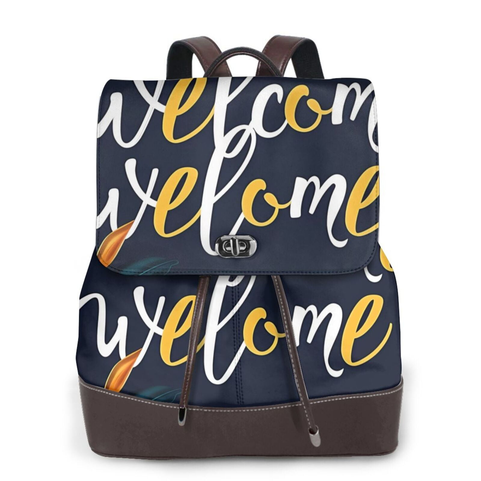 Yiaed Sunflower Welcome A Print Laptop Backpack for Women Slim Computer ...