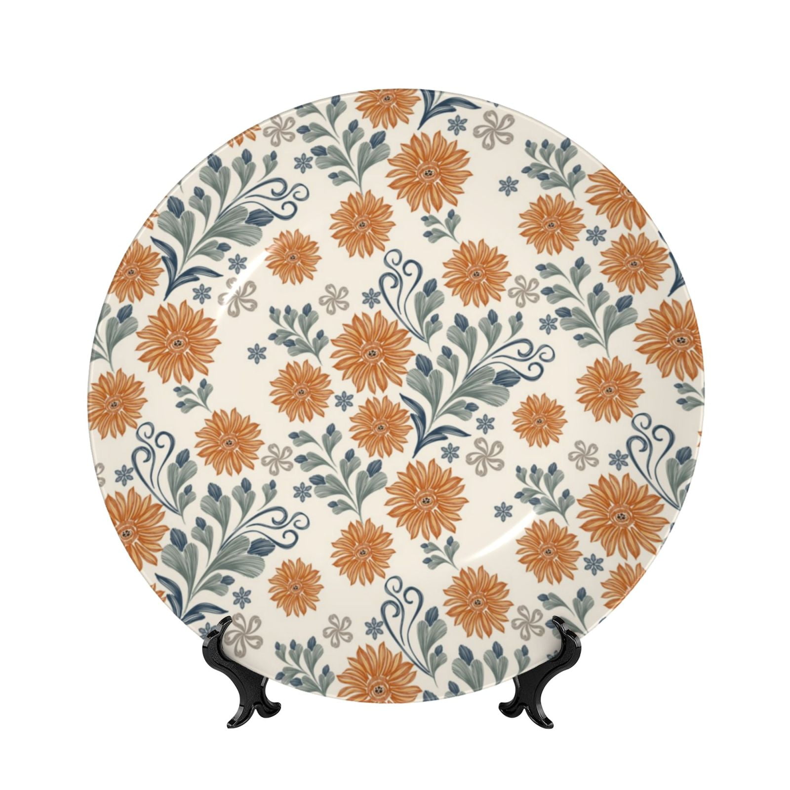Yiaed Sunflowers 5 Print Bone China Decorative Plate Ceramic Dinner ...