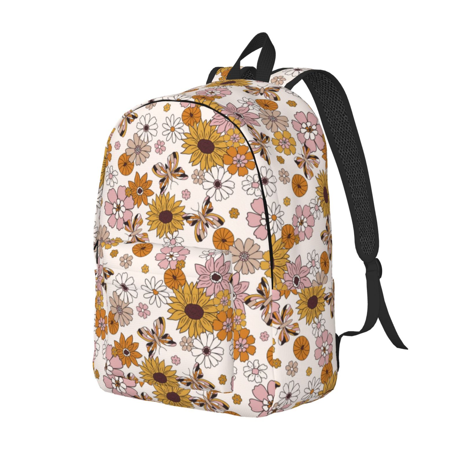 Yiaed Sunflowers And Butterflies Print Print Laptop Backpack Travel ...