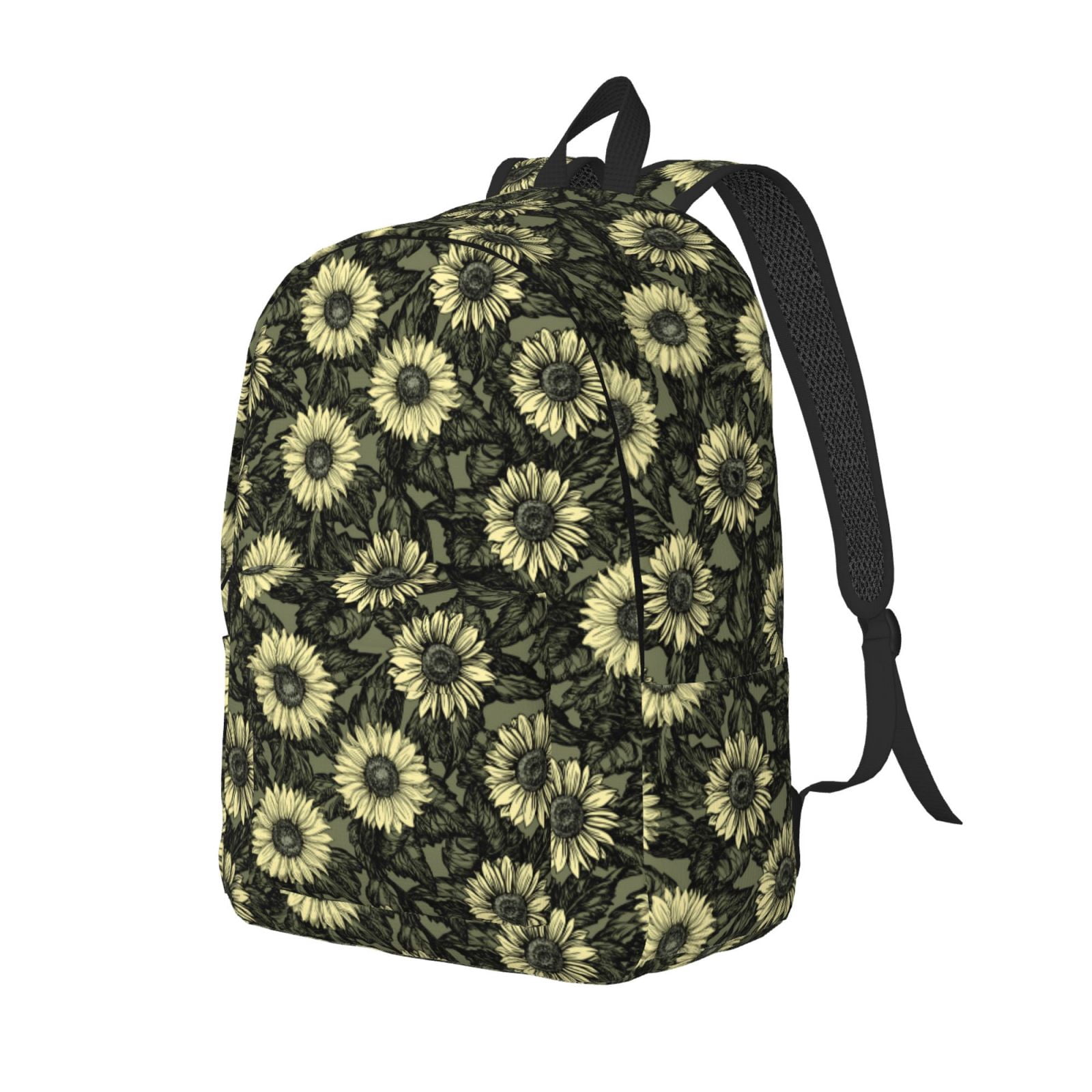 Yiaed Sunflowers Print Print Laptop Backpack Travel Canvas Backpack ...