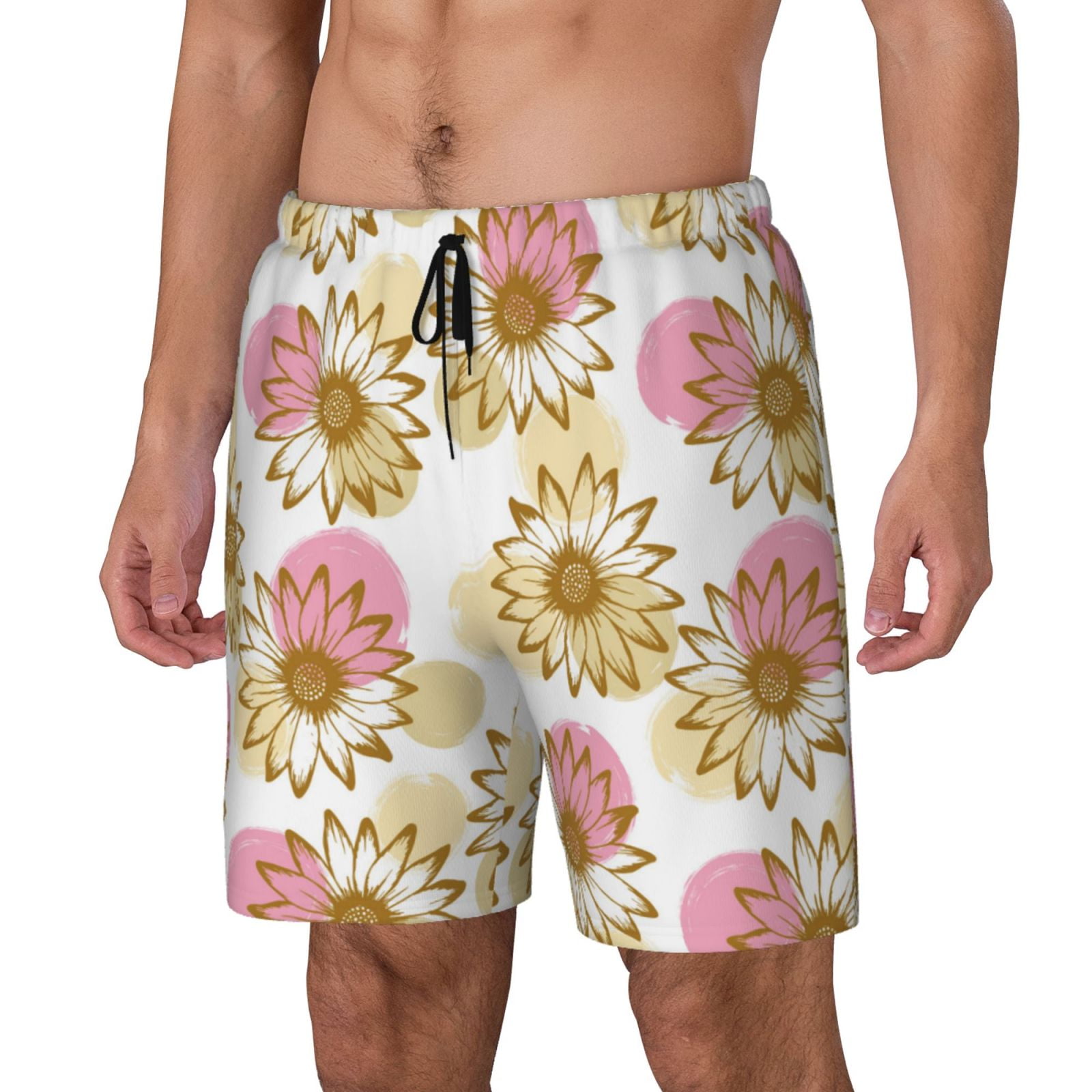Yiaed Sunflowers Print Mens Swim Trunks Bathing Suit Compression Liner ...