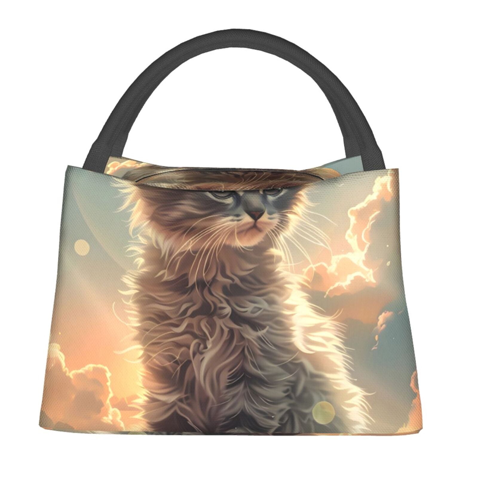 Yiaed Sunshine Cloud Kitten Print Lunch box lunch bag Portable ...