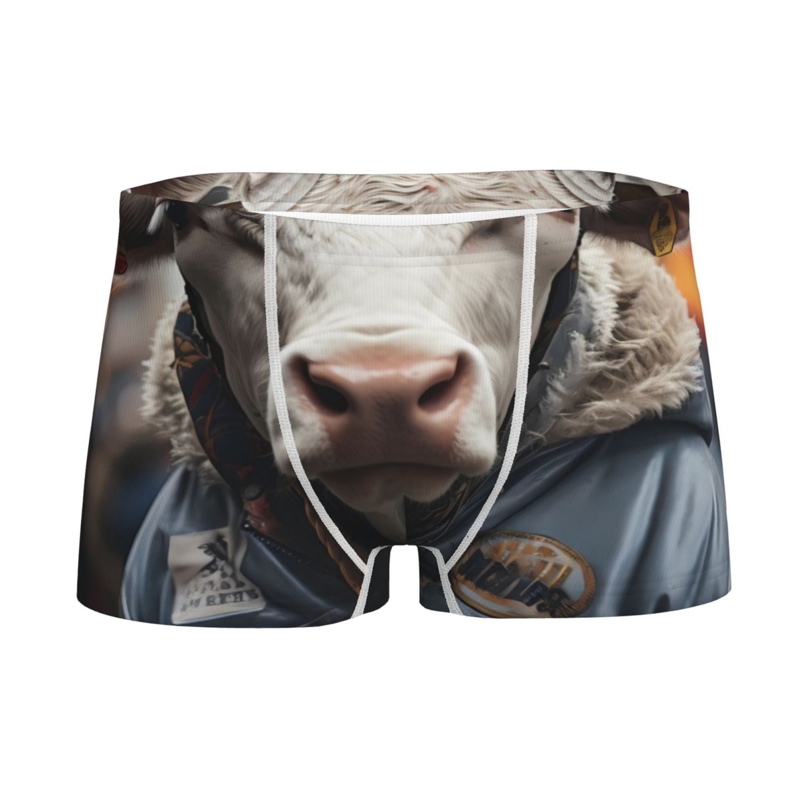 Yiaed Surrealist Cow Print Boys' Boxer Briefs Cotton Casual Stretch ...