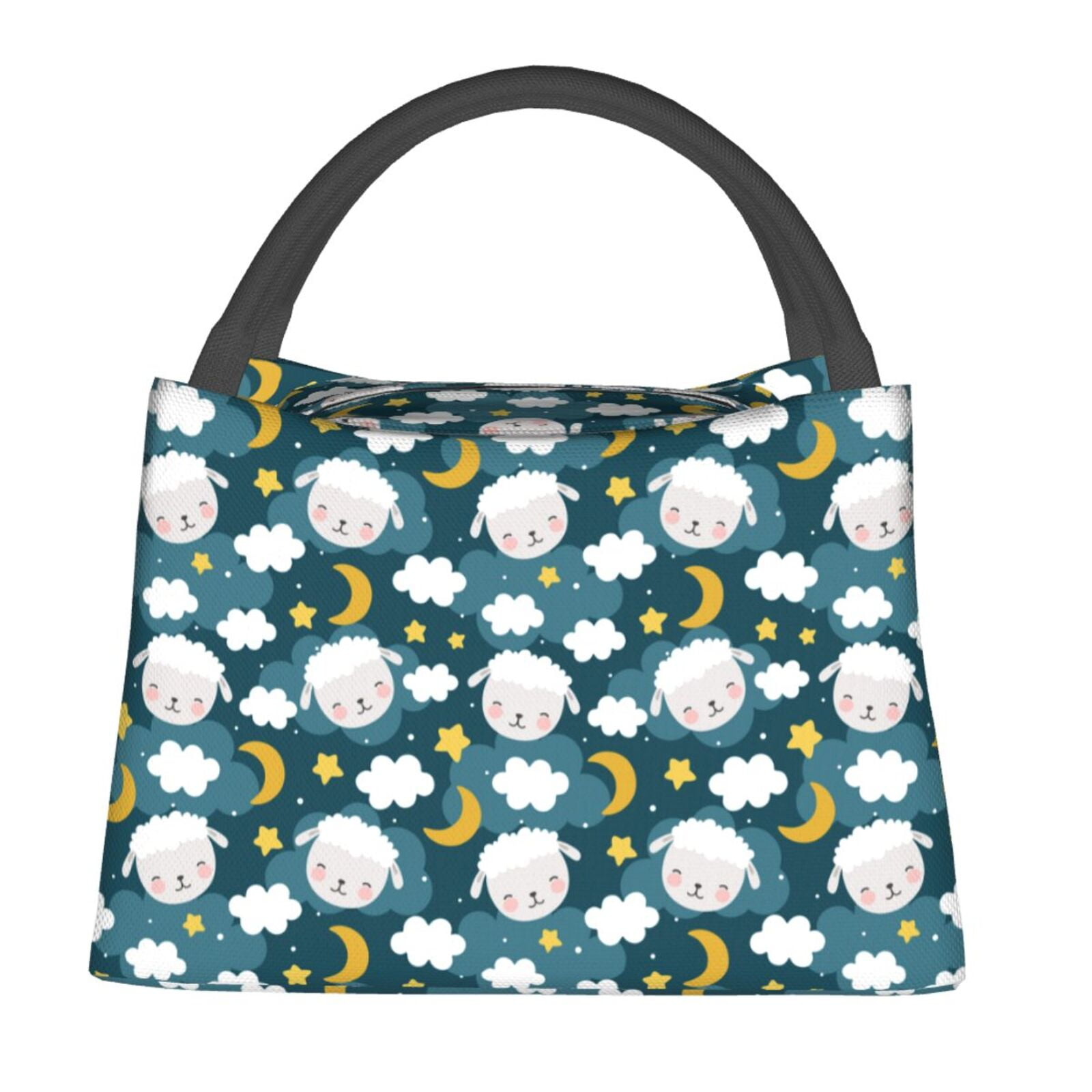 Yiaed Sweet Dream Lamb Print Lunch box lunch bag Portable Insulated ...