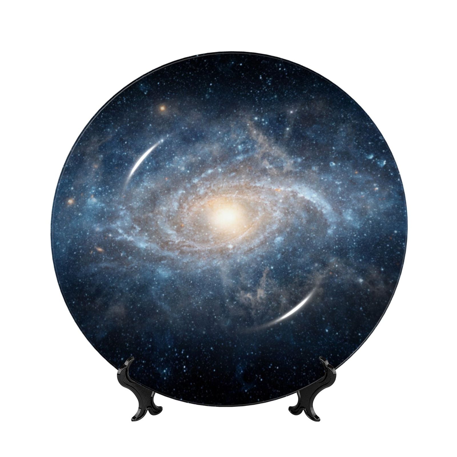 Yiaed The Galaxy Print Bone China Decorative Plate Ceramic Dinner ...