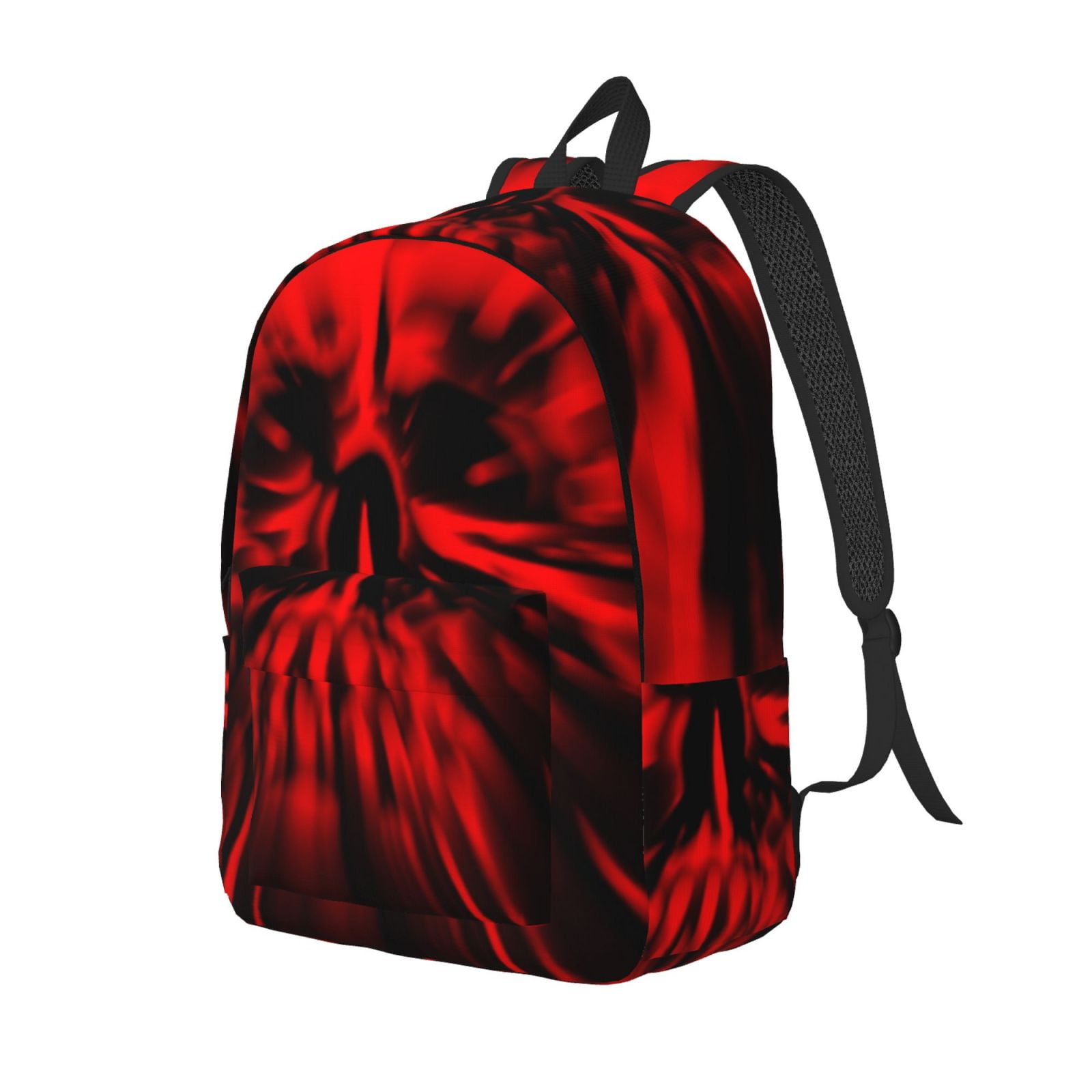 Yiaed The Red Head Skull Print Laptop Backpack Travel Canvas Backpack ...