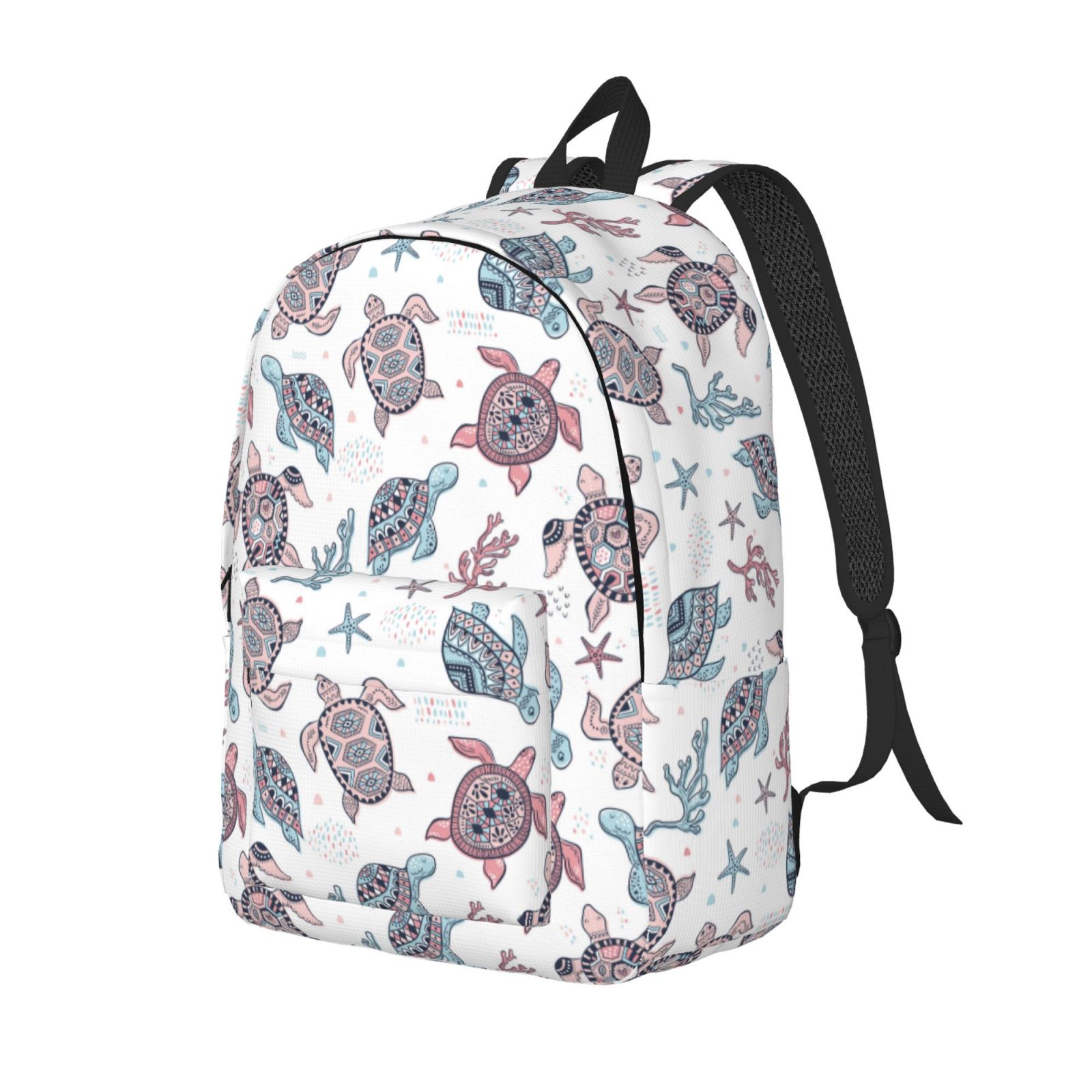 Yiaed Tribal Style Turtle Print Print Laptop Backpack Travel Canvas ...