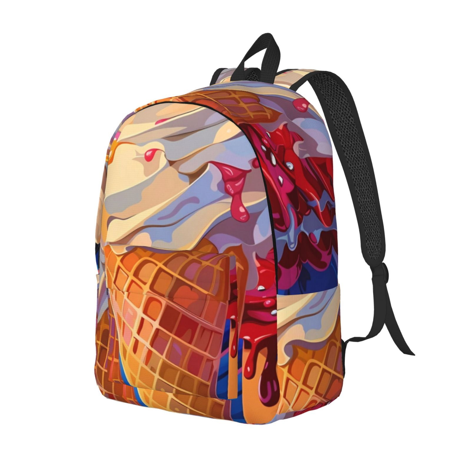 Yiaed Trio Of Dripping Cones Print Laptop Backpack Travel Canvas ...