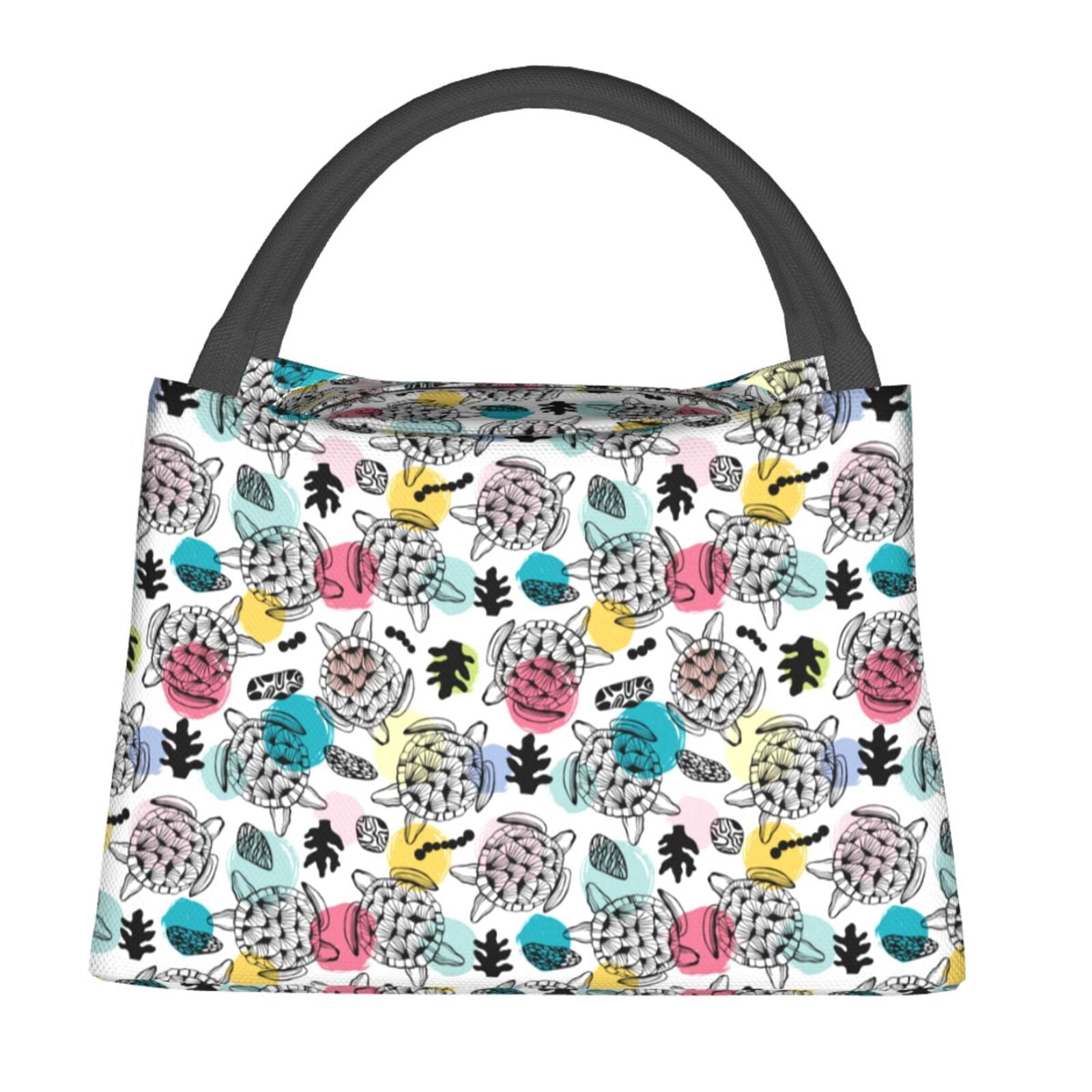 Yiaed Turtle Print Lunch box lunch bag Portable Insulated Lunch Box for ...
