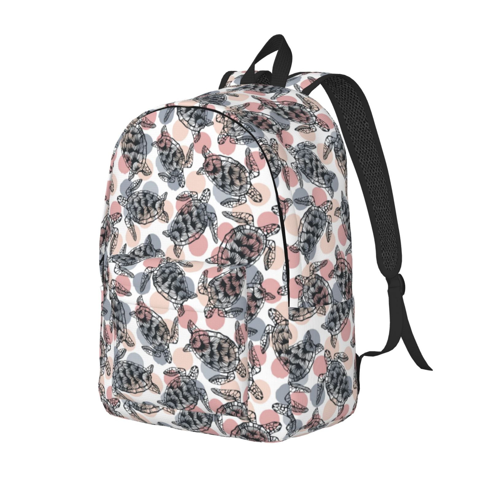 Yiaed Turtle Print Print Laptop Backpack Travel Canvas Backpack Vintage ...