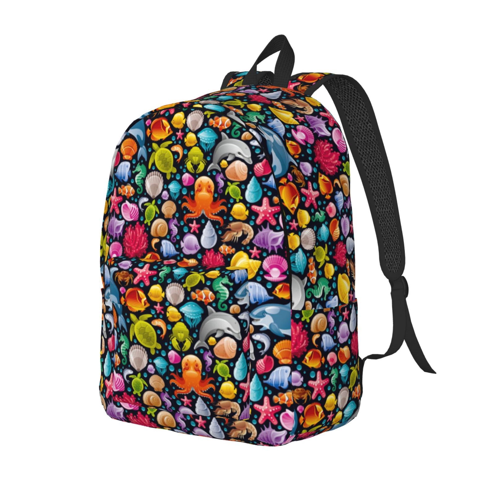 Yiaed Underwater Diving Animals Print Print Laptop Backpack Travel ...
