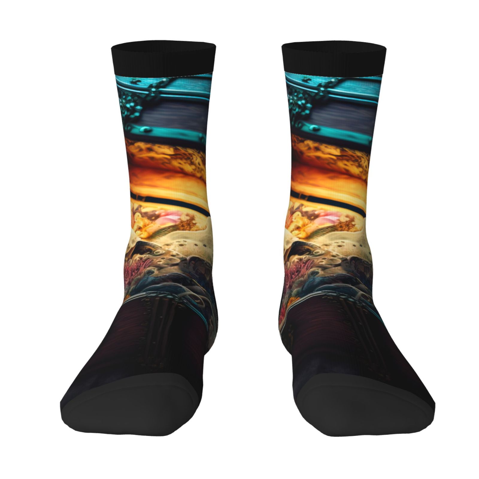 Yiaed Underwater Treasure Chest Print Great elasticity Crew Socks ...